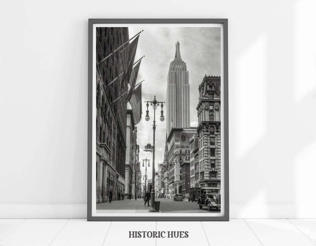 Vintage New York City Print, New York City Wall Art, New York Skyline ...