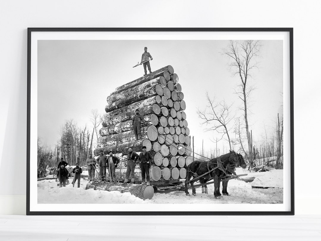 Vintage Lumberjack Print, Mancave Print, Forest Wall Art, Rustic ...