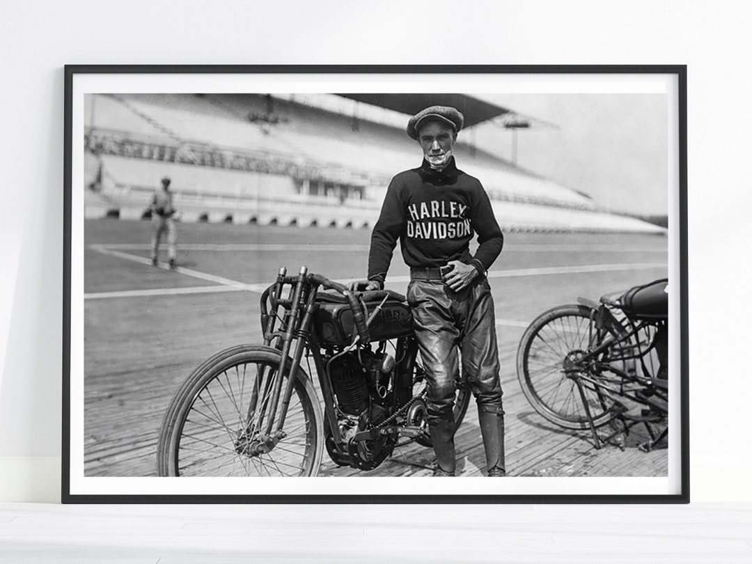 Vintage Motorcycle Print, Motorcycle Wall Art, Black and White ...