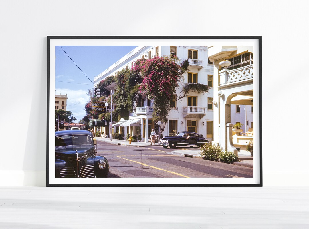 Vintage Miami Print, Miami Wall Art, Black and White Photo, Retro Miami ...
