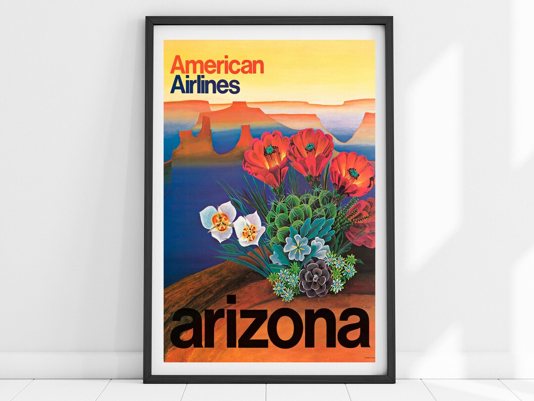 Arizona Travel Poster, Vintage Wall Art, Arizona Print, Arizona Poster ...