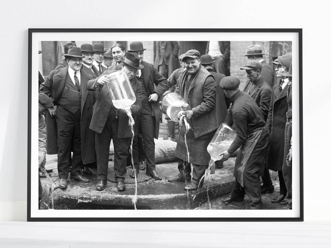 Vintage Prohibition Print, 1920 Black and White Wall Art, Vintage Wall ...
