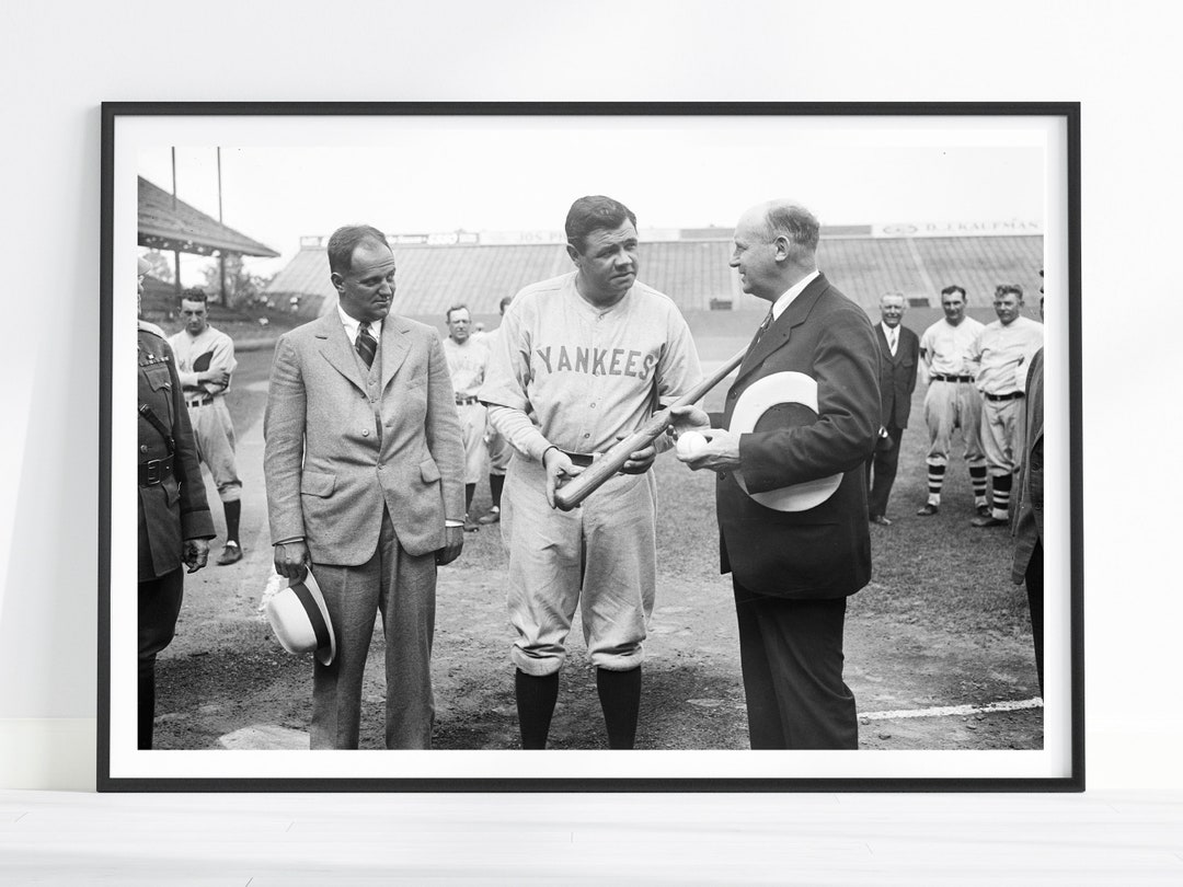 Vintage Baseball Print, Babe Ruth Print, Baseball Wall Art, Babe Ruth ...