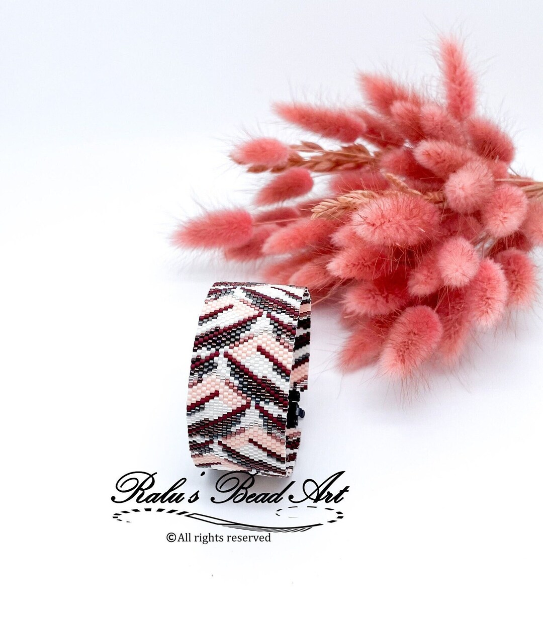 BERRY TWIST Even Count Peyote Stitch Pattern, DYI Miyuki Beads Bracelet ...