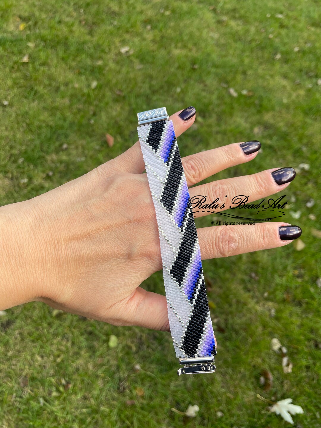 ALLANE, Even Count Peyote, Purple Ombre Geometrical Design, (not a ...