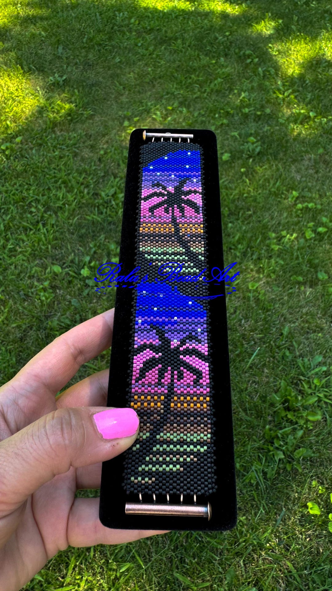 SUNSET- Even Count Peyote Pattern Tropical Palm Design, Not a Physical ...