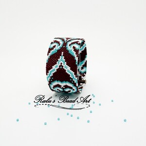 MOROCCAN SWIRLS- Odd Count Peyote Pattern in Blue and Brown Colors, Not ...