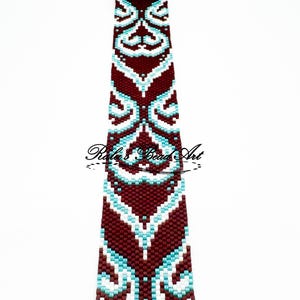 MOROCCAN SWIRLS- Odd Count Peyote Pattern in Blue and Brown Colors, Not ...