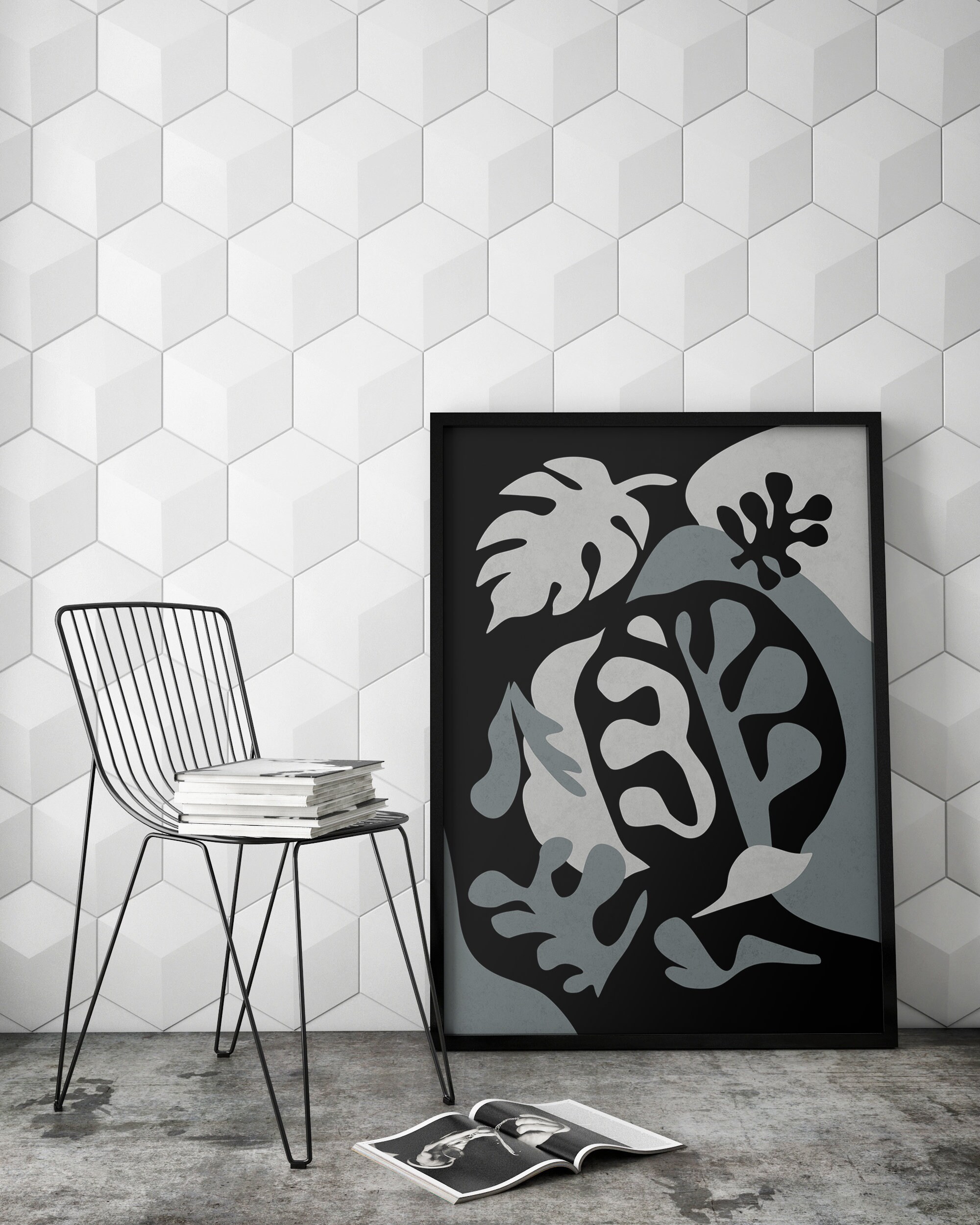 Modern Botanical Art Scandinavian Wall Decor Contemporary - Etsy