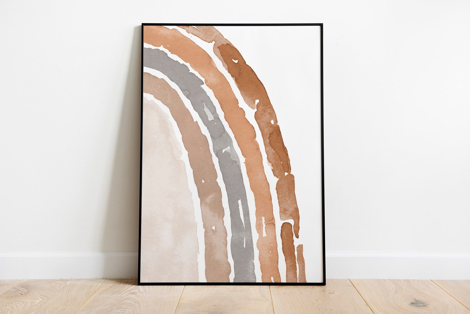 Boho Rainbow Wall Art Abstract Rainbow Print Terracotta | Etsy