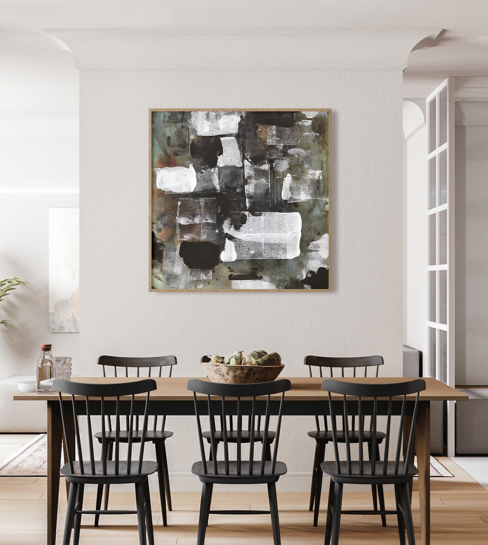 Contemporary Abstract Painting Modern square art print | Etsy