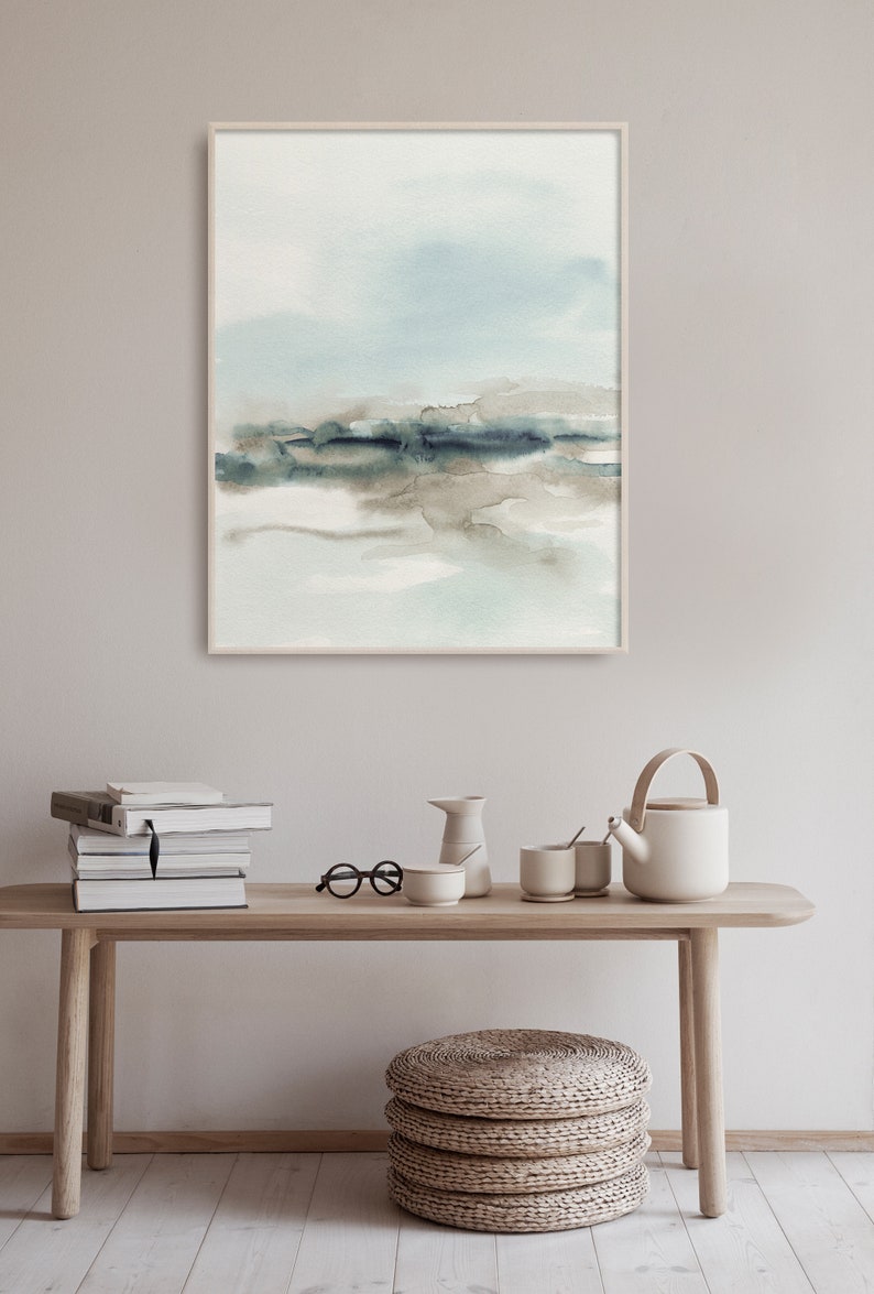 Watercolor Abstract Landscape Modern Minimalist Painting - Etsy