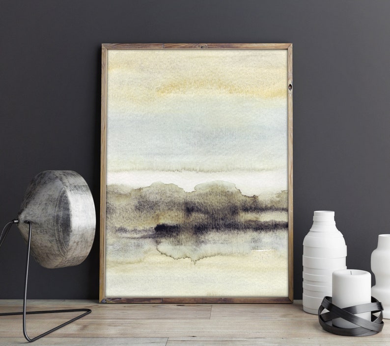 Watercolor Abstract Landscape Modern Minimalist Print - Etsy