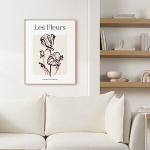 Les Fleurs Exhibition Poster - Poppy Flower Printable Art - French ...