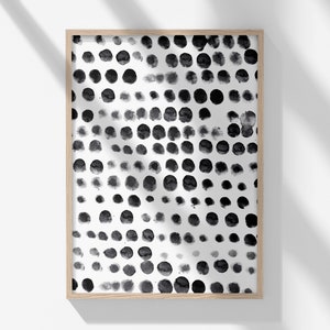 Set of 3 Black and White Watercolor Prints Modern Abstract Brush Stroke ...