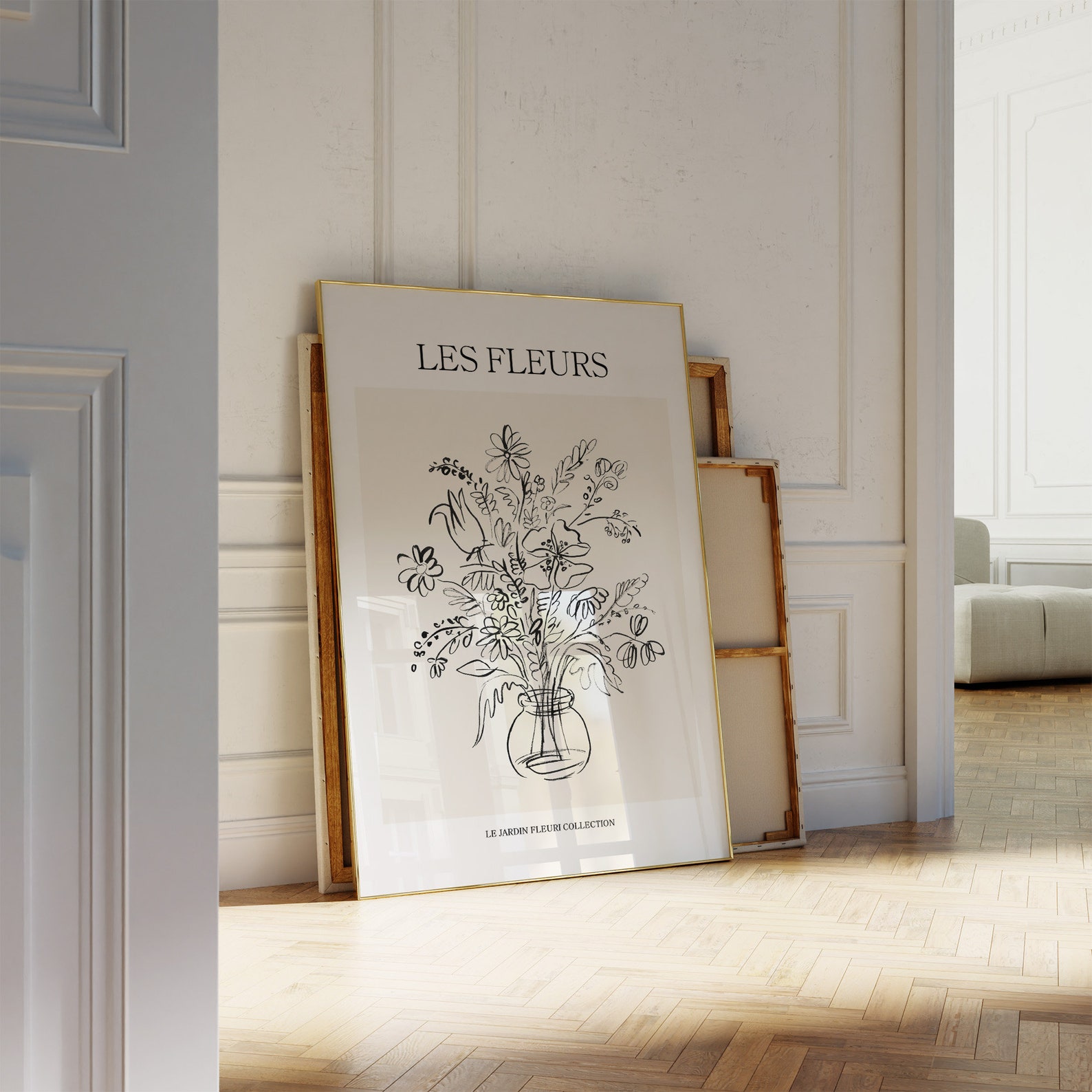 Floral Still Life Drawing - French Aesthetic Exhibition Poster ...