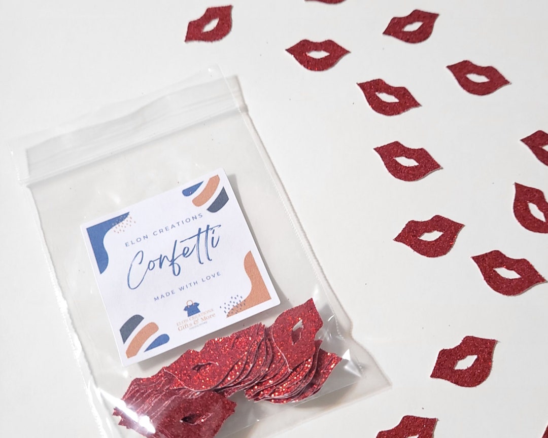 Red Glitter Lips Confetti: Party Table Decoration - Etsy Canada