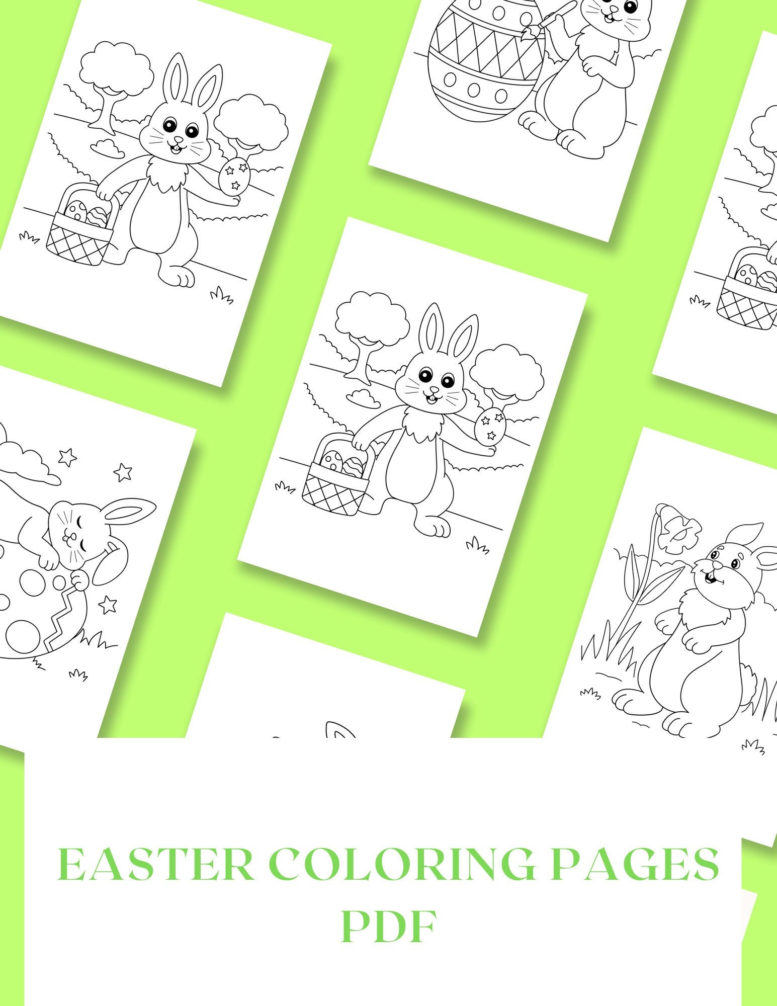 Easter Coloring Book 14 Pages Fun Kids Activity PDF - Etsy
