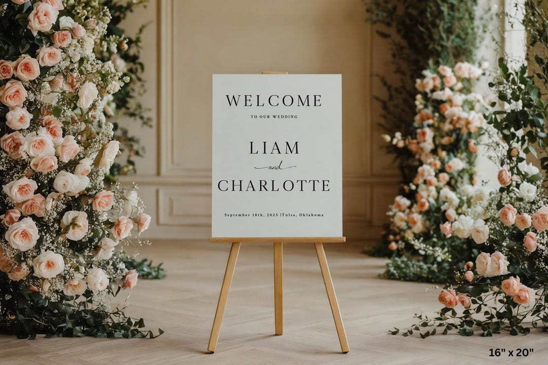 Wedding Party Sign Reception Custom Sign Welcome Wedding Sign Rustic ...