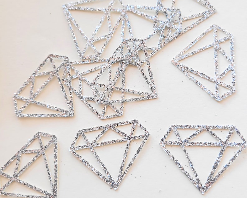 Elegant Diamond Glitter Confetti Table Scatter for Wedding Shower ...