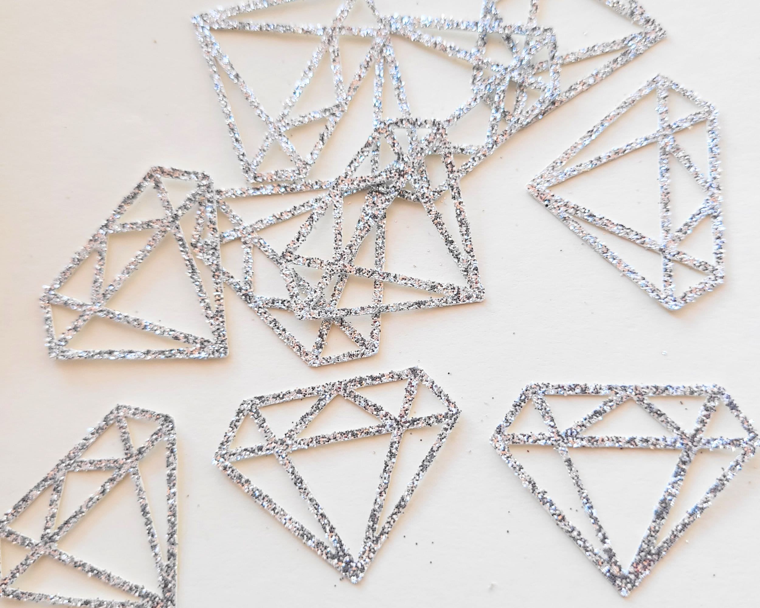 Elegant Diamond Glitter Confetti Table Scatter for Wedding Shower ...