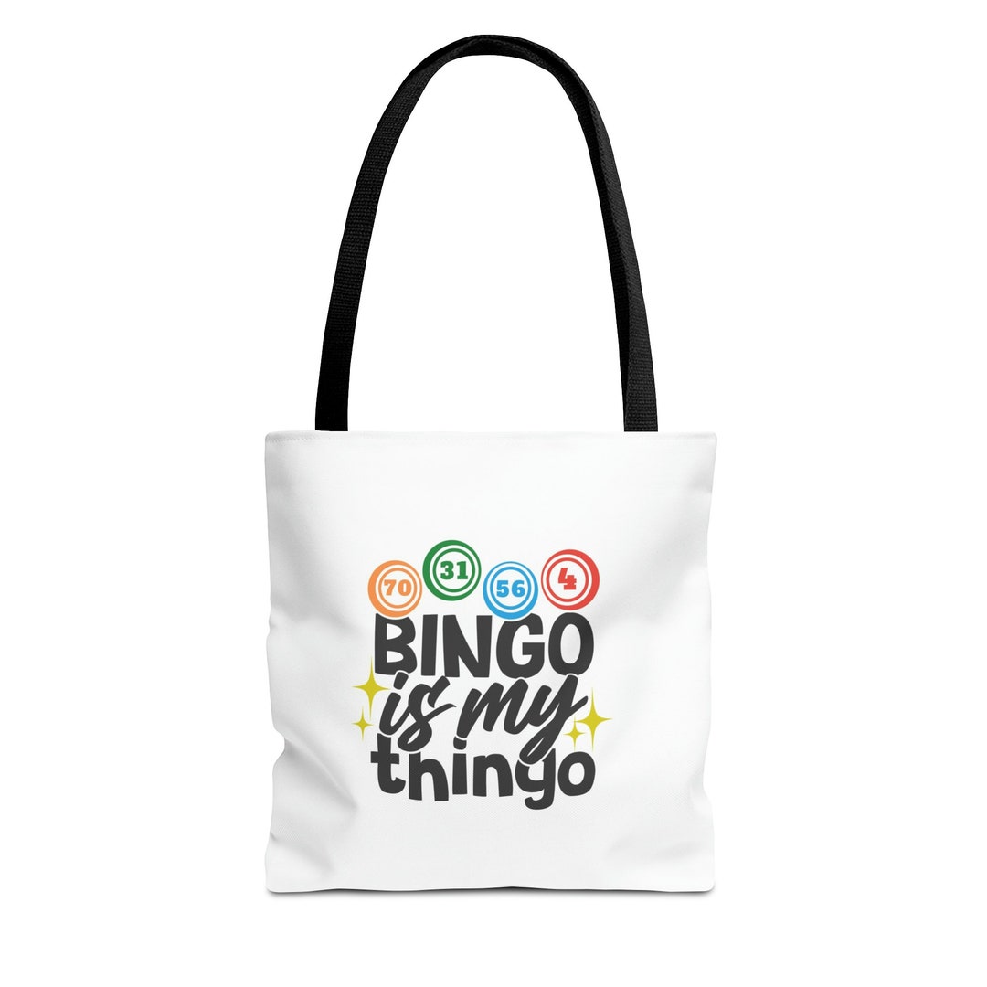 Bingo is My Thingo Tote Bag, Funny Bingo Gift, Reusable Shopping Bag ...