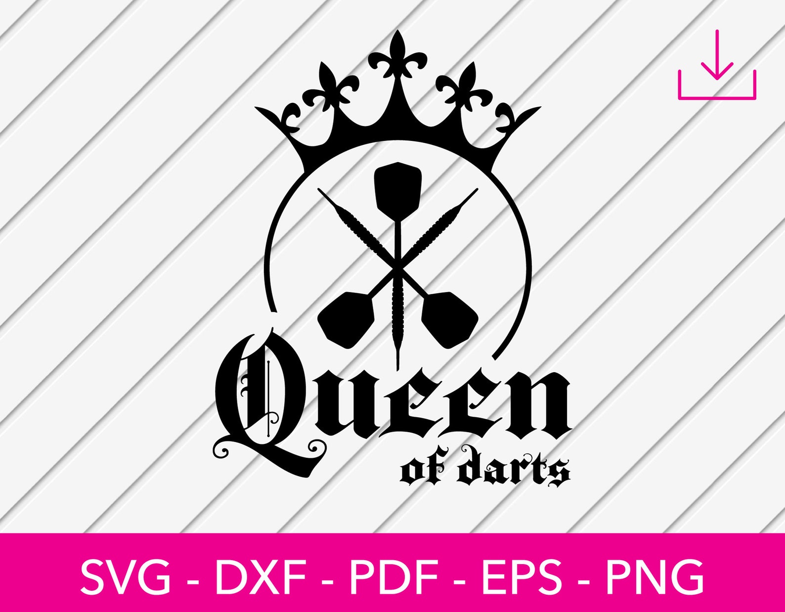 Queen of Darts Svg, Dart Game Svg, Dart Logo Svg, Dart Svg, Dart Board ...
