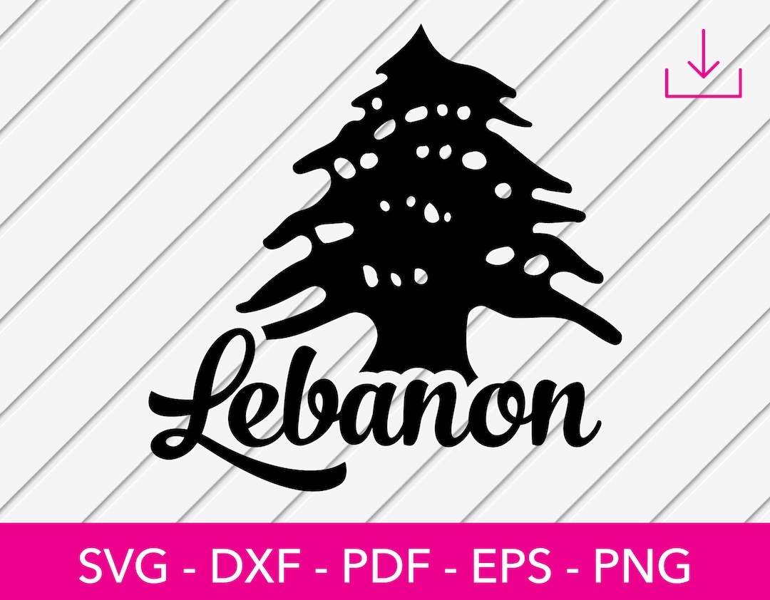 Lebanon Flag Tree, Lebanon Lebanese National Flag Clipart SVG - Cut ...