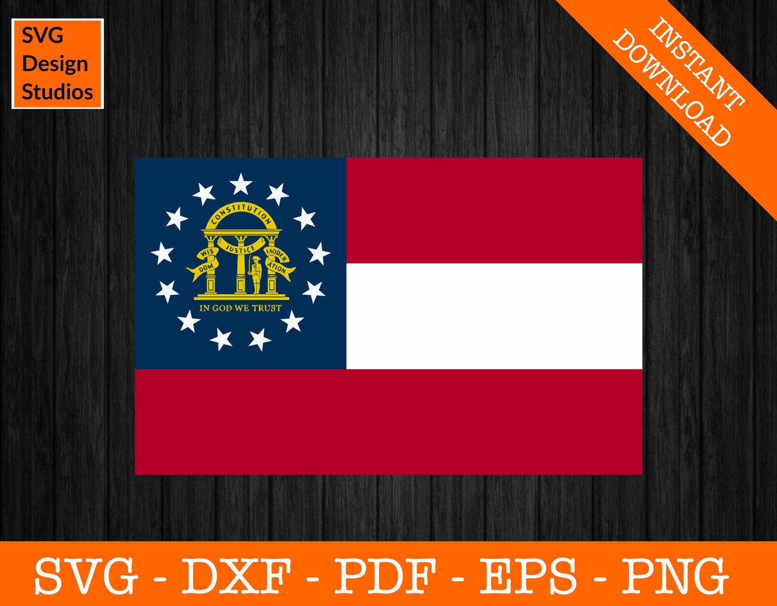 Georgia Svg Georgia State Flag Svg Atlanta Savannah Cut - Etsy