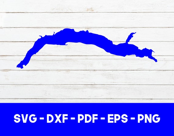 Lake Merwin Washington Map Shape SVG Cut File PNG DXF | Etsy