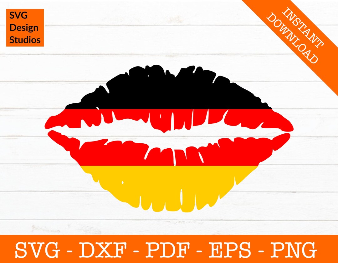 German Lips Svg, German Flag Lips Svg, Germany Svg, German Svg, Cut ...
