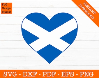 Scottish Flag Heart - Etsy