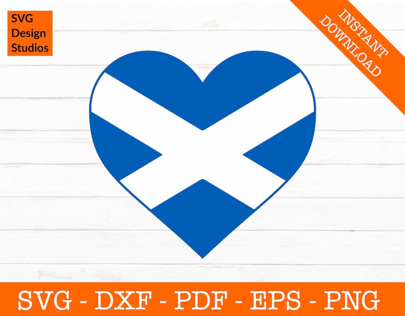 Scotland Svg Scotland Scottish Heart Shaped National Flag - Etsy