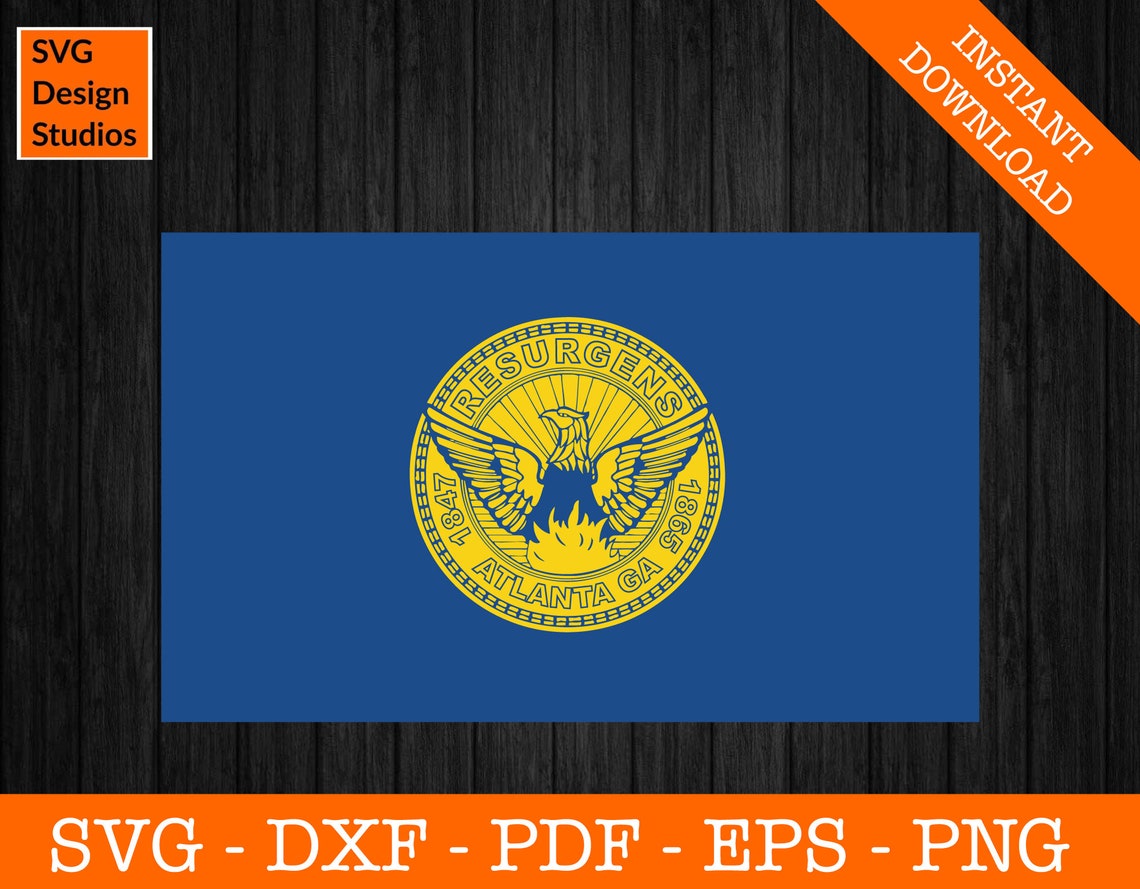 Atlanta Svg Atlanta Flag Svg Georgia Svg Clipart SVG Cut | Etsy