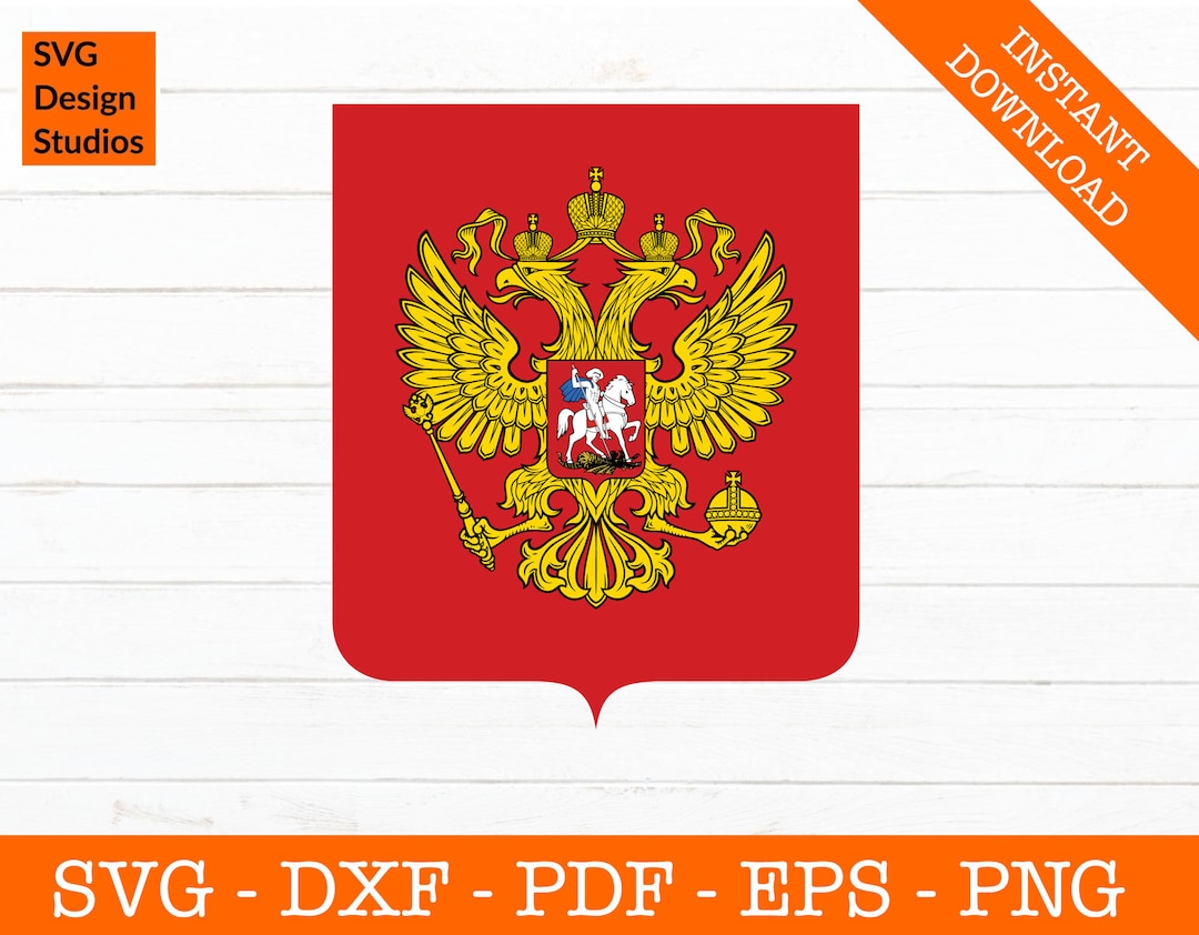 Russia Svg, Russian Flag Svg, Russian Seal Svg, Russian Crest Svg, Coat ...