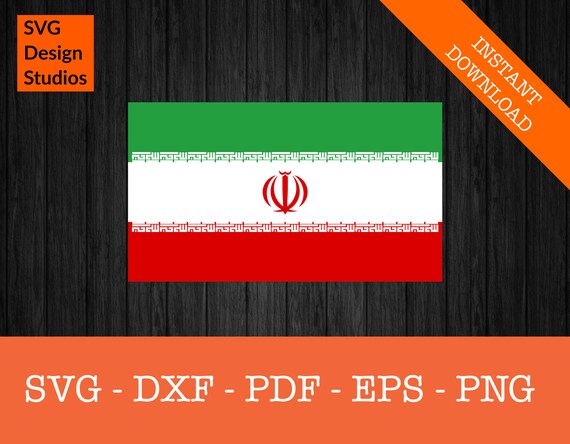 Iran Iranian National Flag Clipart SVG Cut File PNG DXF - Etsy Canada