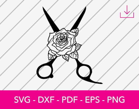 Scissors and Rose Svg Hairdresser Svg Hair Stylist Svg Comb | Etsy