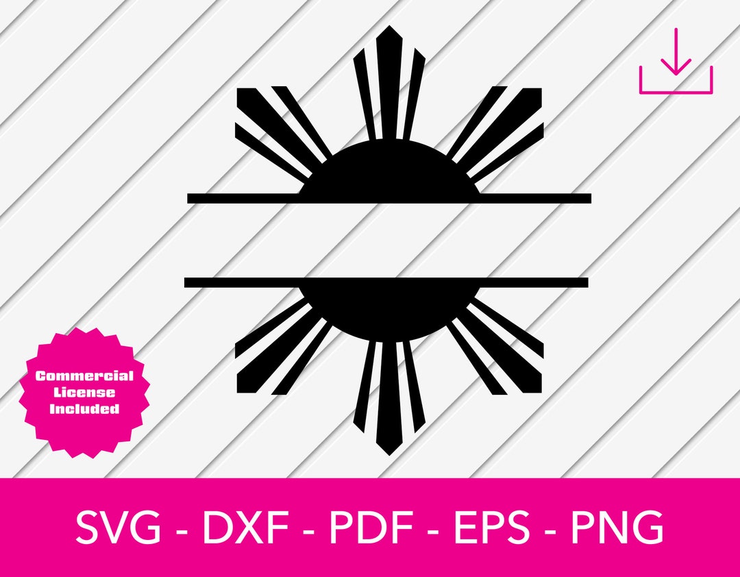 Philippines Flag Sun Frame Svg, Philippine Flag Svg, Filipina, Filipino ...