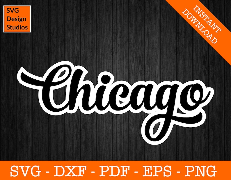 Retro Chicago Svg, Chicago, Illinois Silhouette SVG Cut File - PNG ...