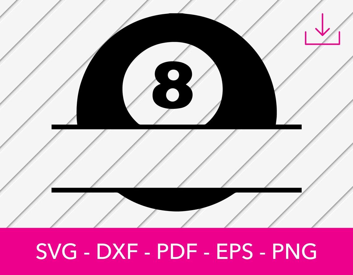 Pool Svg Billiards Svg 8 Ball Split Frame Svg Eight Ball - Etsy