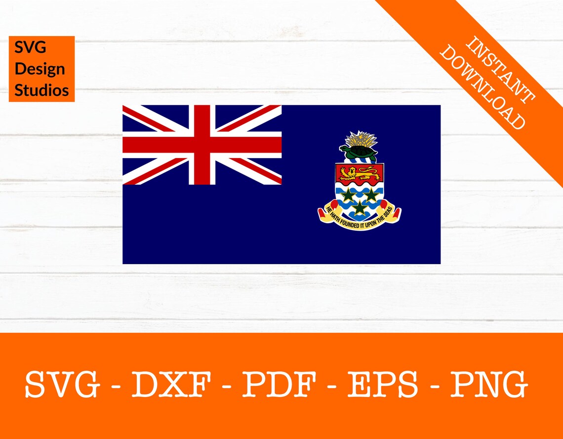 Cayman Islands Grand Cayman National Flag Clipart SVG - Cut File - PNG ...