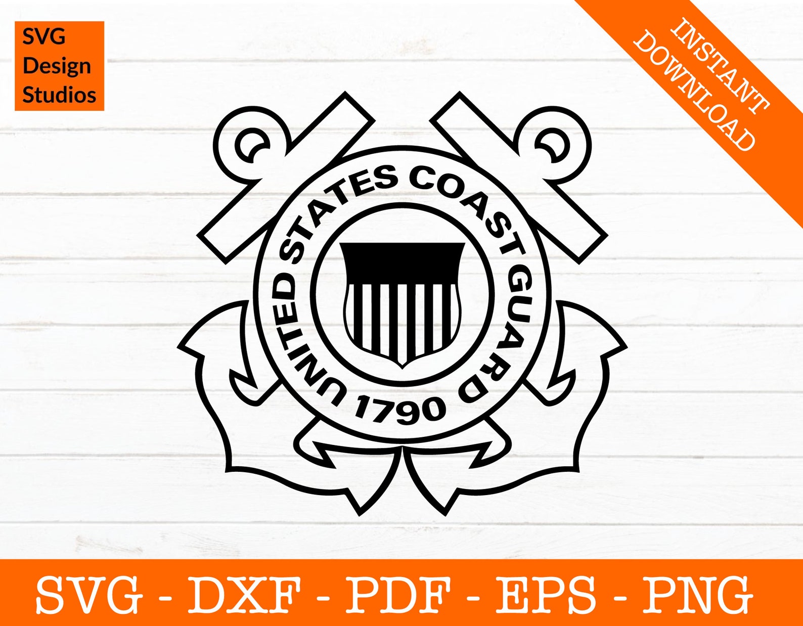 US Coast Guard Logo Svg, Coast Guard Svg, Beach Svg, Silhouette Cut ...