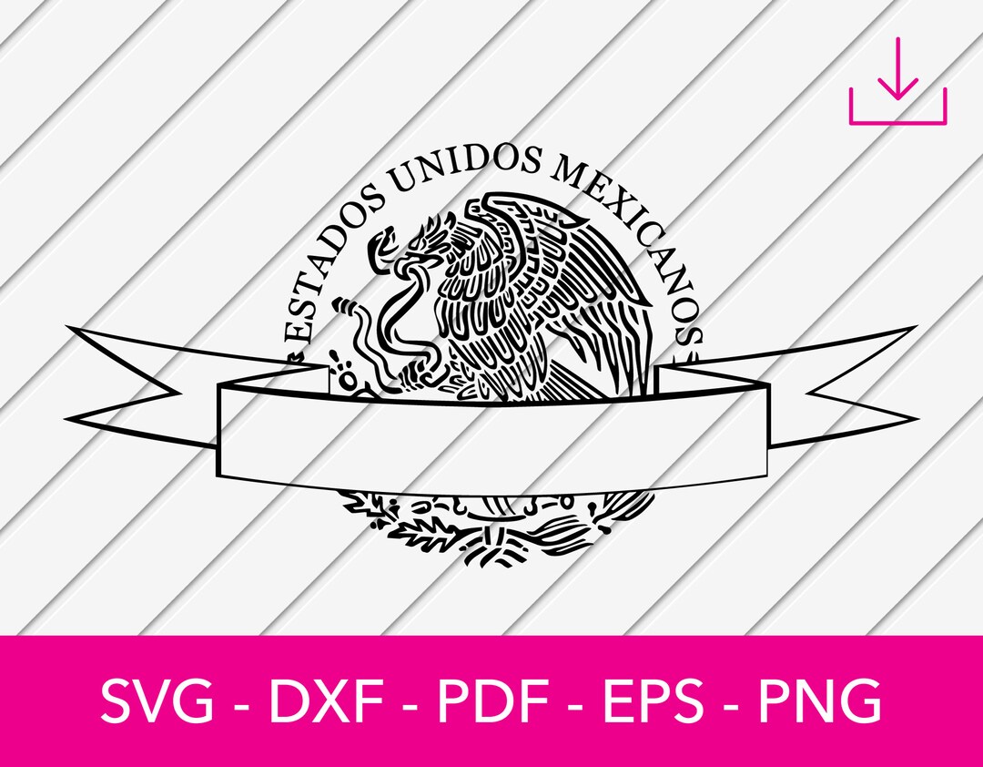 Mexican Eagle Svg, Mexico Svg, Mexico Coat of Arms, Mexico Flag Svg ...