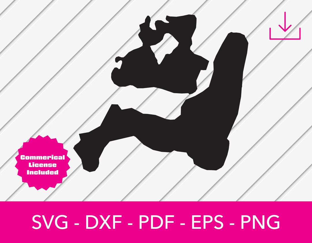 Rice Lake, North Dakota Map Shape SVG Cut File - PNG - DXF - Cricut ...