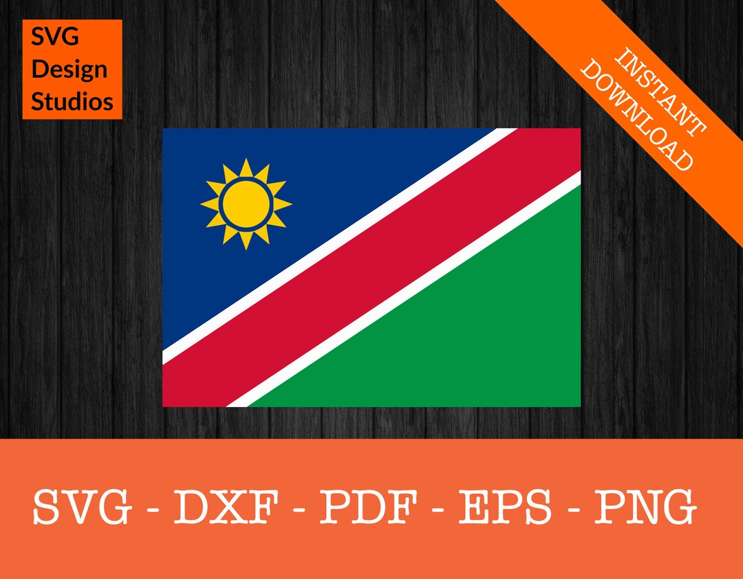 Namibia Namibian Flag SVG Cut File - PNG - DXF - Cricut - Vector ...