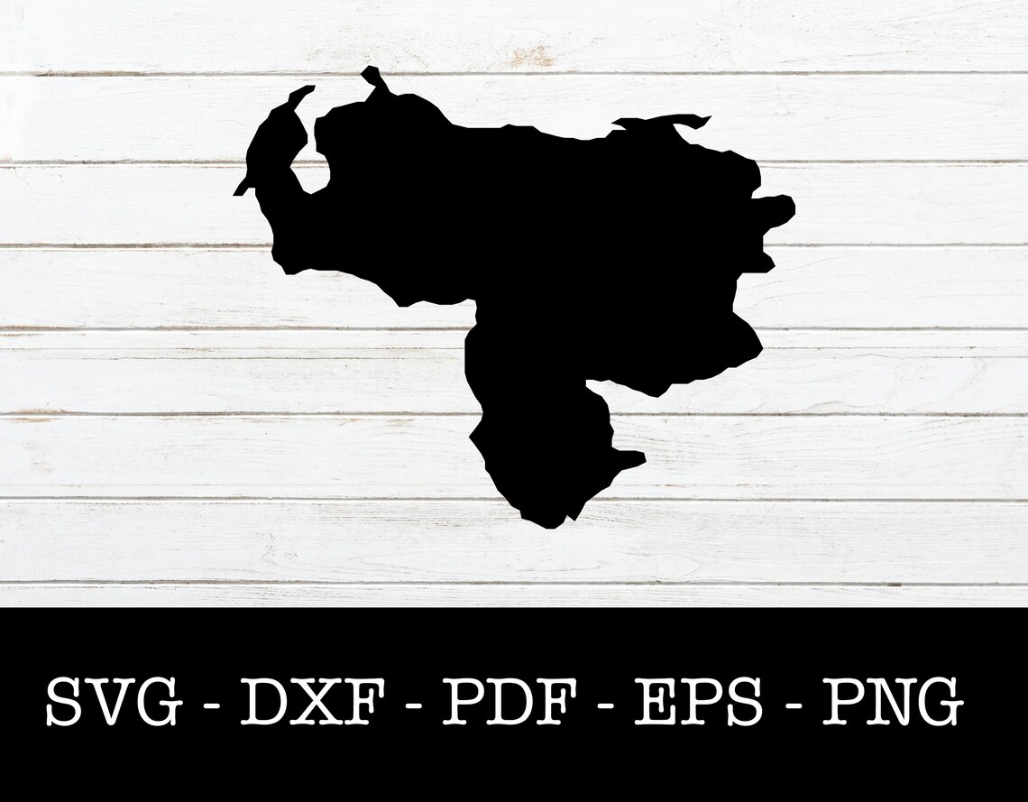 Venezuela Map Shape SVG Cut File PNG DXF Cricut Vector | Etsy
