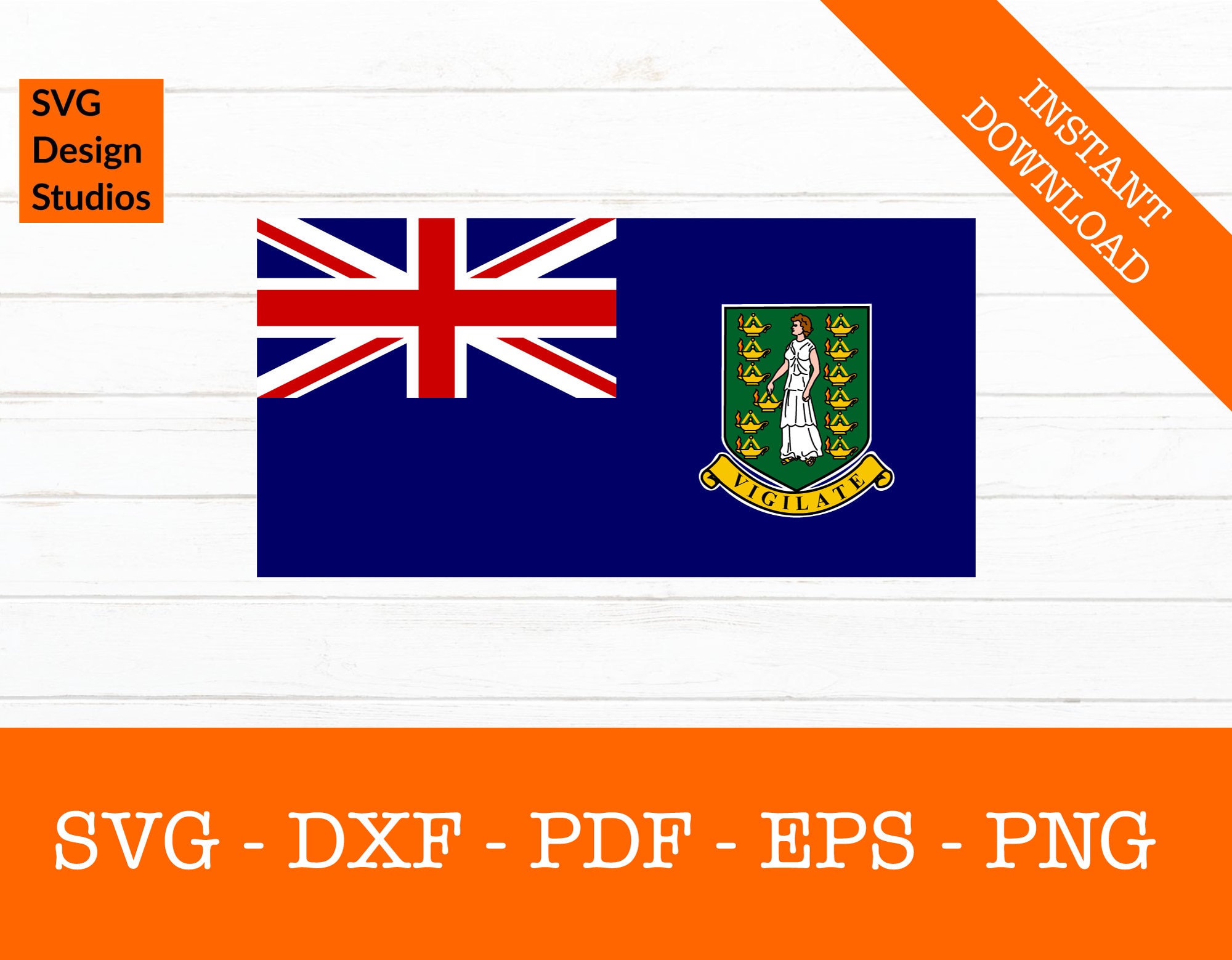 British Virgin Islands Flag Caribbean National Flag Clipart - Etsy