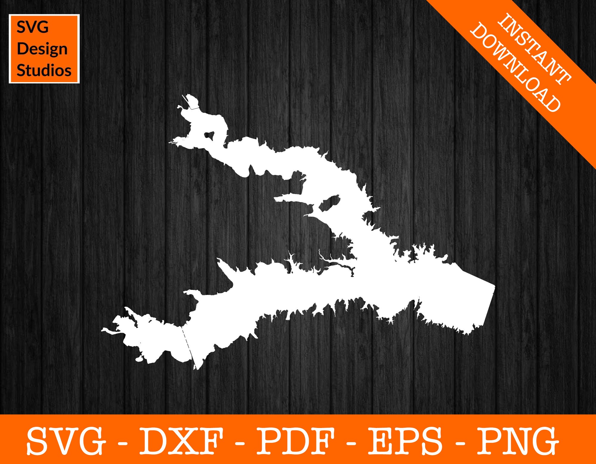 Lake Richland Chambers Reservoir Svg Texas Lake Map Shape SVG - Etsy