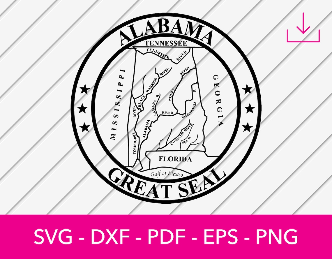 Alabama Svg Alabama Seal Svg Alabama Flag Svg State Flag - Etsy