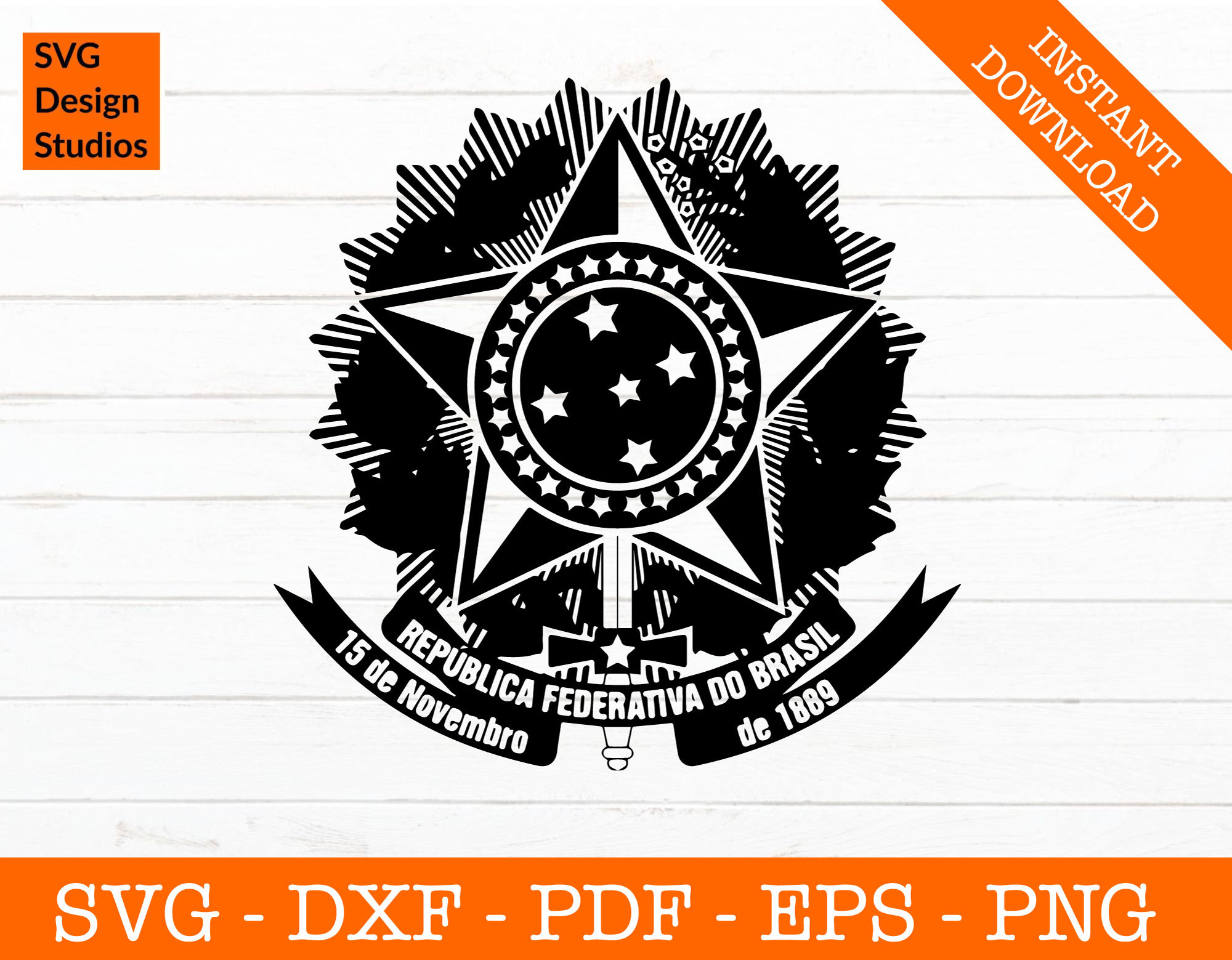 Brazil Seal Svg Brazil Coat of Arms Svg Brazil Svg - Etsy